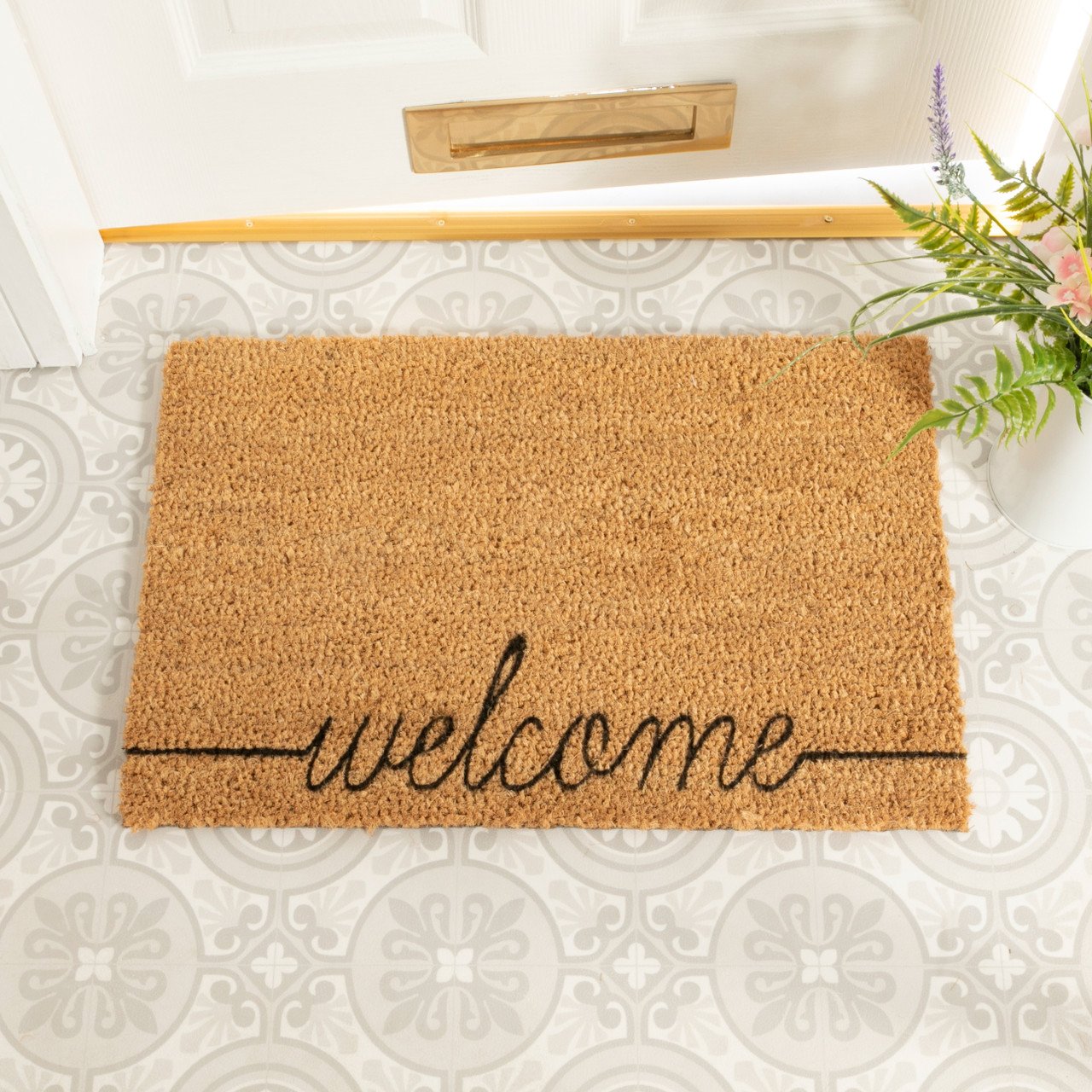 Curly Welcome Doormat - Artsy Mats