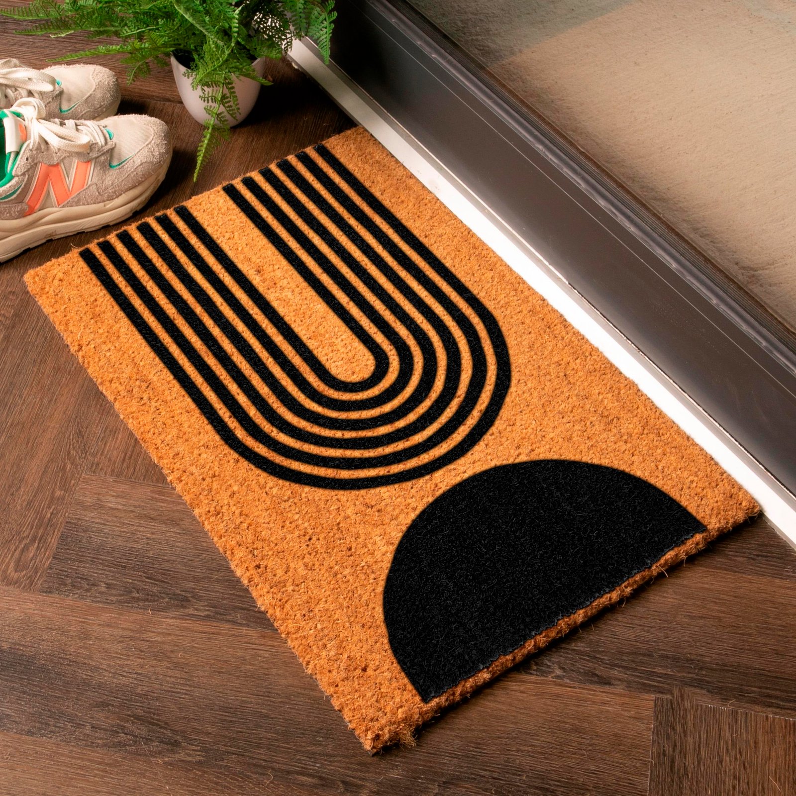 Abstract Half Moon Doormat - Artsy Mats