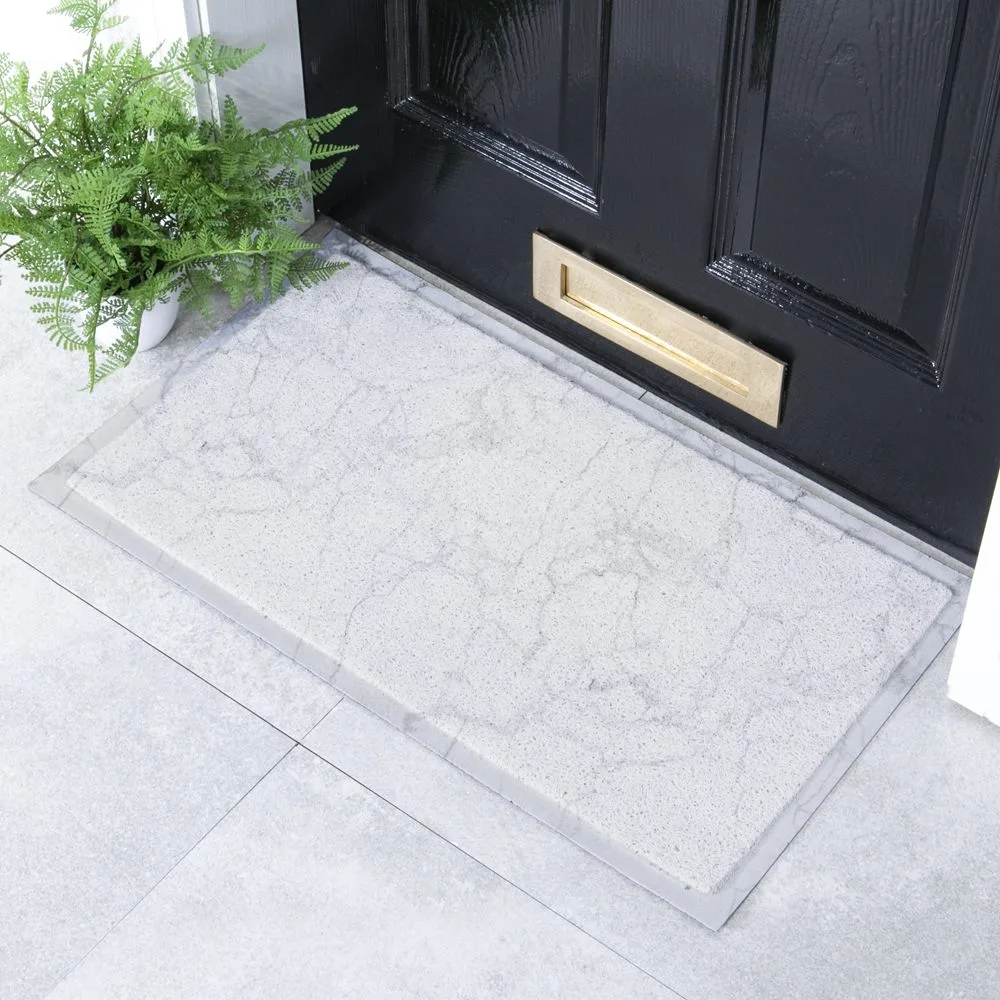 Grey Marble Indoor & Outdoor Doormat - Artsy Mats