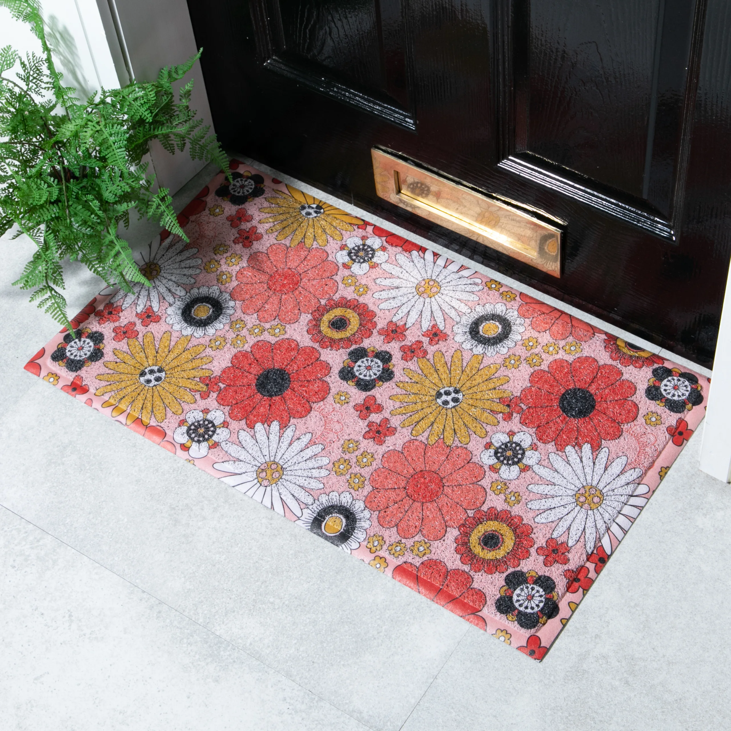 70's Style Floral Doormat x Hannah Maria Designs - Artsy Mats
